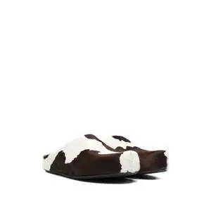 Marni Cow Print Calf Hair Slip-on Trainers - Brown