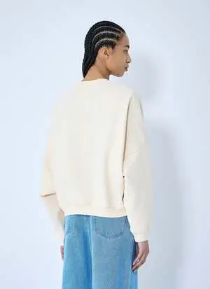 Marni Logo Print Crewneck Sweatshirt - Cream
