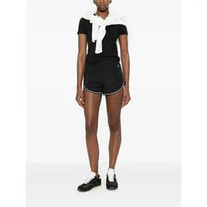 Kenzo Logo Patch Contrast Trim Mini Shorts