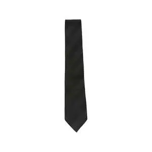 Tagliatore Silk Neck Tie With Diagonal Stripes - Black