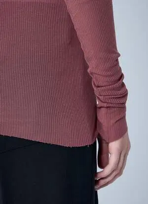 Rick Owens Ribbed Long Sleeve Top
