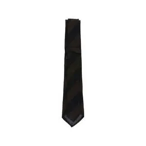 Tagliatore Dark Brown Diagonal Stripe Neck Tie