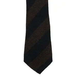 Tagliatore Dark Brown Diagonal Stripe Neck Tie