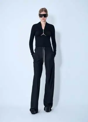 Rick Owens Allanah Long Sleeve Top With Cut-out Detail - Black