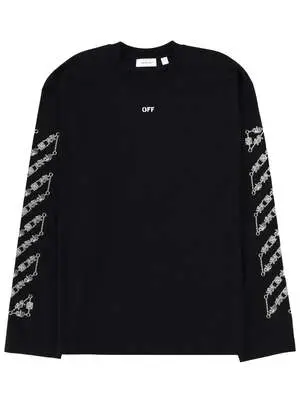 Off-White T-shirt With Logo - Black