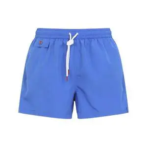 Kiton Polyester Swim Shorts - Blue