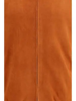 Brunello Cucinelli Leather Zip-up Jacket With Elasticated Hem