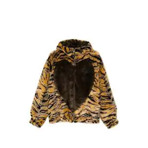 Kenzo Hooded Jacket With Tiger Print And Heart Detail