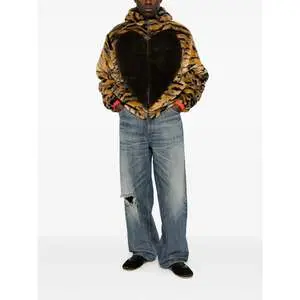 Kenzo Hooded Jacket With Tiger Print And Heart Detail