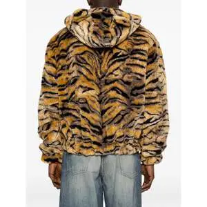 Kenzo Hooded Jacket With Tiger Print And Heart Detail
