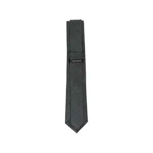 Tagliatore Dark Grey Prince Of Wales Check Neck Tie - Gray