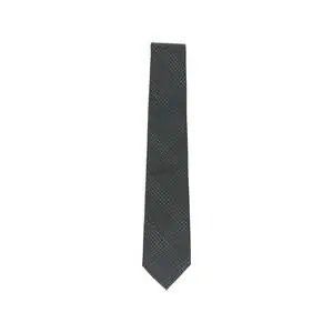 Tagliatore Dark Grey Prince Of Wales Check Neck Tie - Gray