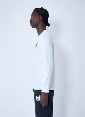 Moncler Long Sleeve Cotton T-shirt With Logo Motif