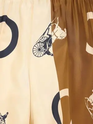Celine Printed Silk Shorts