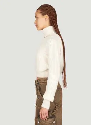 Dolce & Gabbana Wool Ribbed Crop Sweater