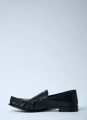 Miu Miu Leather Loafers - Black