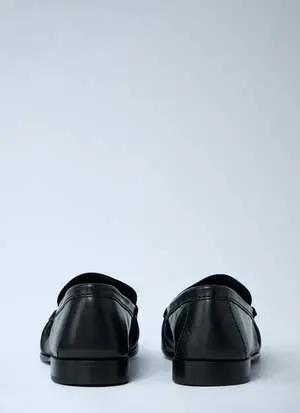 Miu Miu Leather Loafers - Black