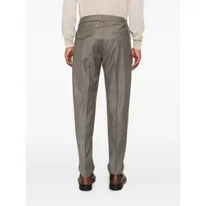 Tagliatore Tailored Houndstooth Wool Trousers