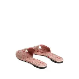 Dolce & Gabbana Floral Print Logo Cut-out Slides