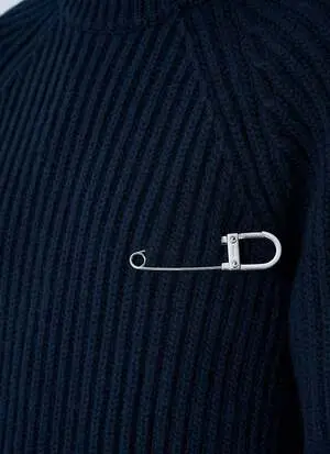 Prada Wool-and-cashmere Ribbed Crewneck Sweater