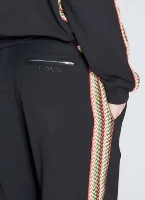 LANVIN Side Curb Track Pants - Black