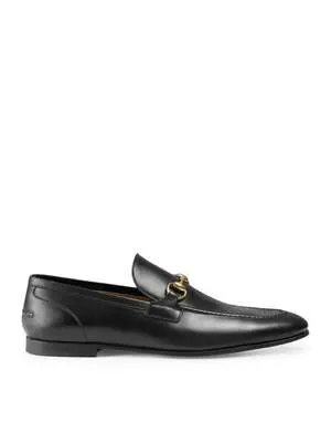 Gucci Jordaan Leather Loafers With Horsebit Detail - Black