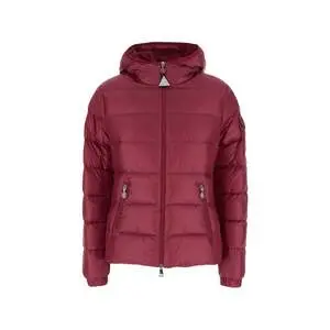 Moncler Quilted Hooded Down Jacket - Red