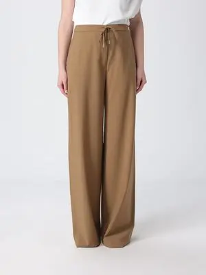 Max Mara Camel Wool Trousers - Brown