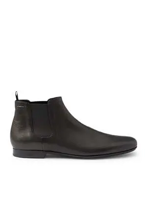 Prada Leather Chelsea Boots - Black