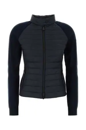 Moncler Knit Cardigan With Nylon Front