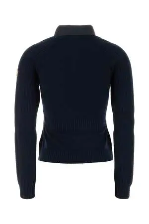 Moncler Knit Cardigan With Nylon Front