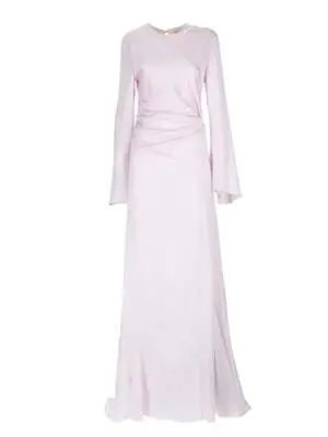 Alexander McQueen Long Dress With Drape - Pink