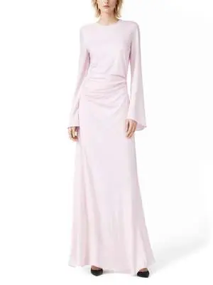 Alexander McQueen Long Dress With Drape - Pink