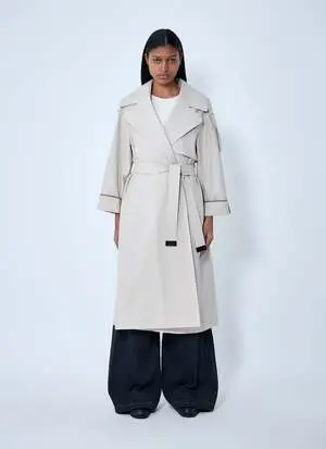 Max Mara Belted Trench Coat - Cream