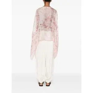 FERRAGAMO Silk Floral Print Kaftan