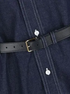 Celine Denim Short Dress With Belt