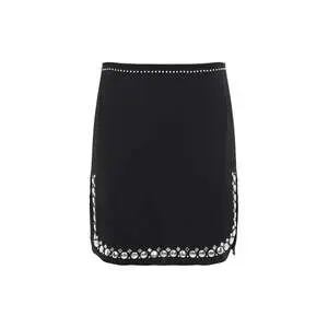 Rabanne Embellished Mini Skirt - Black