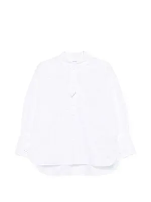Celine Cotton Shirt With Embellished Collar And Cuffs - Multicolor