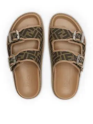 Fendi Jacquard Ff Motif Sandals - Multicolor