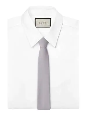 Gucci Silk Blend Crepe Effect Neck Tie