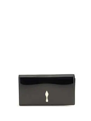 CHRISTIAN LOUBOUTIN Christian Louboutin Bettina Patent Calf Leather Shoulder Bag With Jewel Detail Black