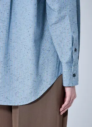 Bottega Veneta Striped Cotton-linen Blend Shirt