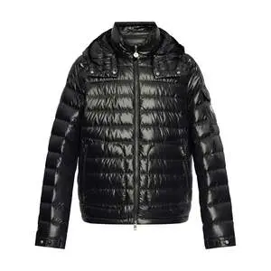 Moncler Padded Down Jacket With Detachable Hood - Blue