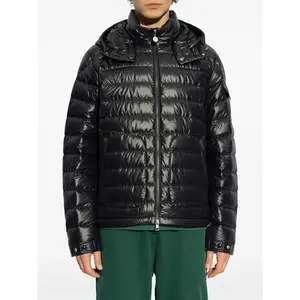 Moncler Padded Down Jacket With Detachable Hood - Blue