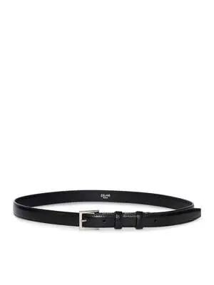 Celine Calfskin Belt With Metallic Buckle - Black