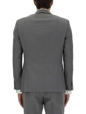 BOSS Slim Fit Wool Jacket - Gray