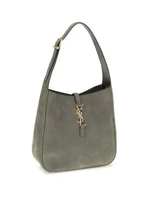 Saint Laurent 5 À 7 Supple Shoulder Bag In Grained Nubuck - Gray