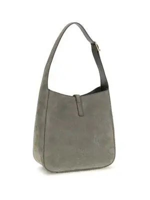 Saint Laurent 5 À 7 Supple Shoulder Bag In Grained Nubuck - Gray