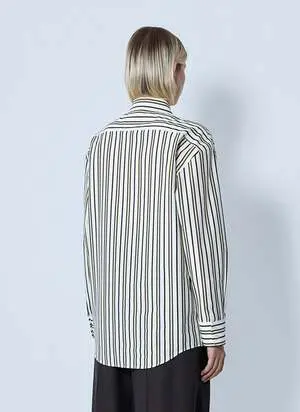 Saint Laurent Striped Button-down Shirt In Cotton