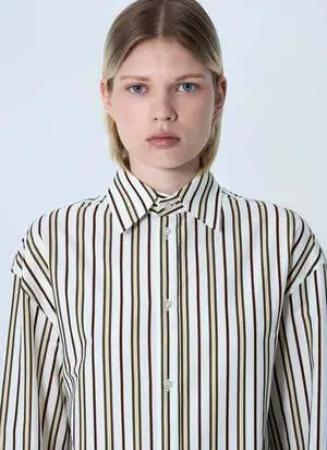 Saint Laurent Striped Button-down Shirt In Cotton